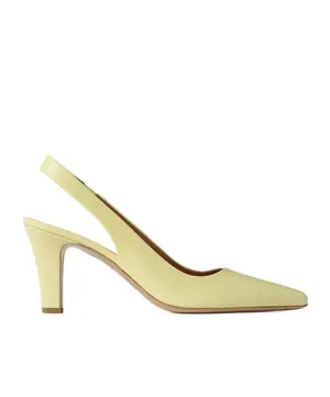 PARIS TEXAS Paris Texas Leather Block Heel Slingbacks
