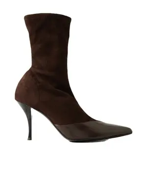 NEOUS Dark Brown Stretch Boots - Black