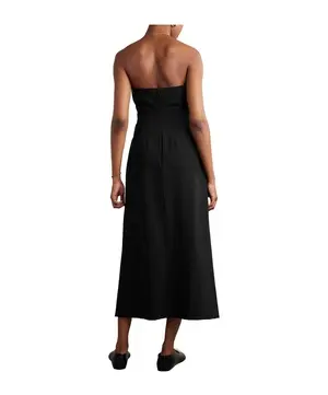 KALLMEYER Strapless Crepe Midi Dress