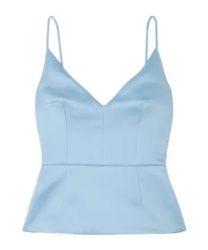 EMILIA WICKSTEAD Vero Duchesse-satin Peplum Top - No