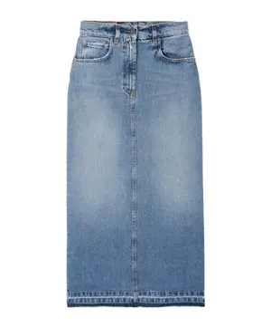 FORTELA Vintage Denim Skirt - Blue