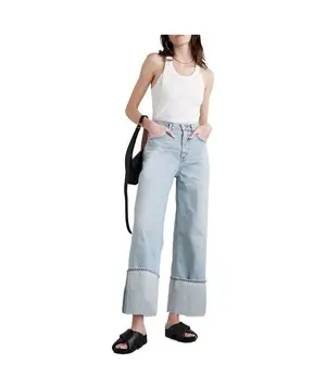 GOLDSIGN Vintage High-waisted Wide-leg Jeans