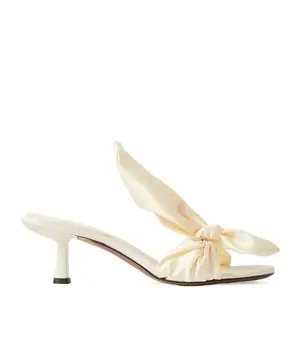NEOUS Diana Bow-detailed Satin Sandals - No