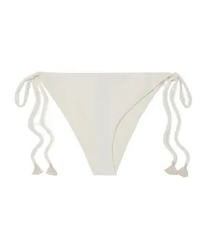 Johanna Ortiz Fringed Bikini Bottoms - White