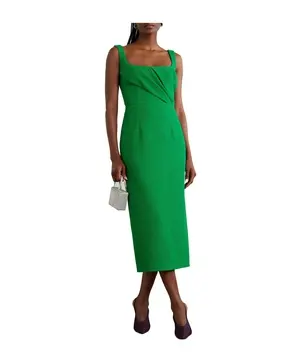 EMILIA WICKSTEAD Arina Draped Crepe Midi Dress