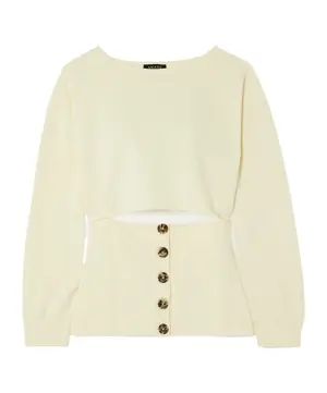 A.W.A.K.E. Mode Casual Plain Jersey Sweatshirt - Nude