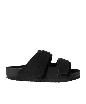 BIRKENSTOCK Shearling-lined Suede Sandals - No
