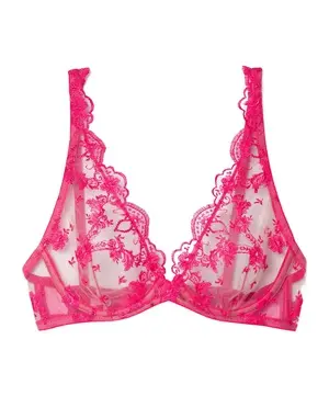 I.D.SARRIERI Lolita Embroidered Tulle Underwired Triangle Bra - No