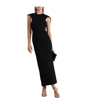 Maticevski Cypress Ruched Crepe Midi Dress