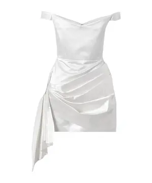 Alex Perry Off-the-shoulder Draped Mini Dress