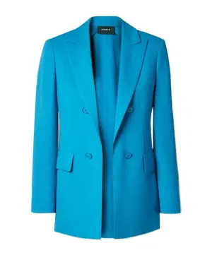 Akris Blend Crepe Suit Jacket - Blue