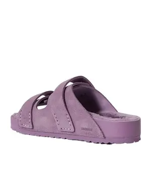 BIRKENSTOCK Shearling-lined Suede Sandals