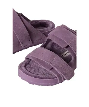 BIRKENSTOCK Shearling-lined Suede Sandals