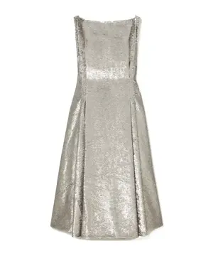 EMILIA WICKSTEAD Sequin Satin Dress - Gray