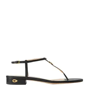 Jennifer Chamandi Round-toe Sandals - Black