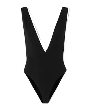 Lisa Marie Fernandez Deep V One-piece Swimsuit - No