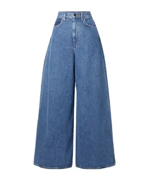 GOLDSIGN High-waisted Wide-leg Jeans - Blue