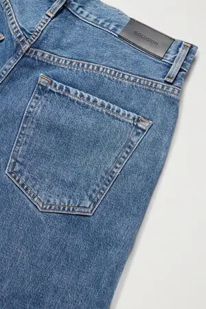 GOLDSIGN High-waisted Wide-leg Jeans