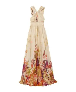 Zuhair Murad Printed Silk Chiffon Evening Gown - No