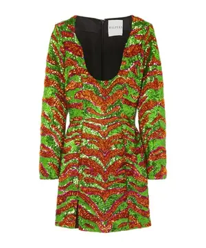Halpern Colorful Sequin Dress - Green