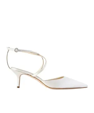 AEYDĒ Aeyde Pointed-Toe Ankle Strap Kitten Heel Slingback Sandals