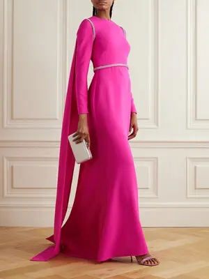 SAFIYAA LONDON Evening Gown With Shawl Train