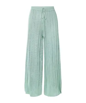 Calle Del Mar Ribbed Knit Wide-leg Trousers - No