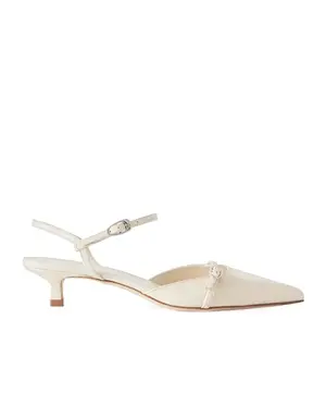 AeydĒ Leather Low Heel Shoes - Off-white