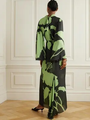 Johanna Ortiz Printed Silk Dress