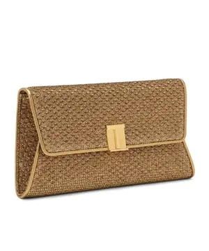 TOM FORD Nobile Metallic Clutch - Brown