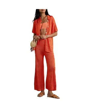 Calle Del Mar Crochet Knit Shirt