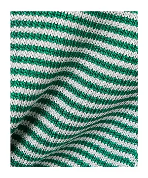Calle Del Mar Striped Ribbed-knit Polo Shirt