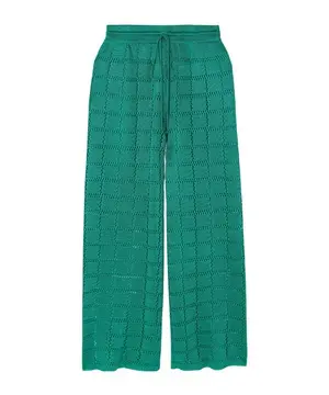 Calle Del Mar Knitted Wide-leg Trousers - No