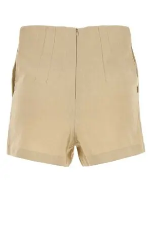 Le Kasha Italian Linen High-waisted Shorts