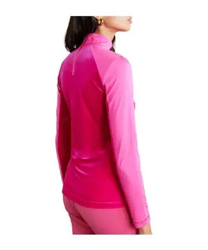 Bogner Milu Stretch-velour And Shell Turtleneck Top