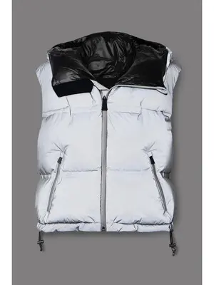 Aztech Mountain Quilted Softshell Hooded Cropped Down Vest