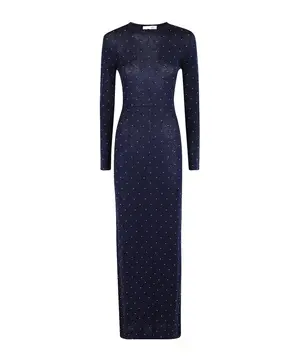 Rabanne Paco Rabanne Embellished Long-Sleeve Gown No