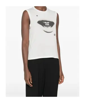 Fendi Graphic-print Sleeveless Top - Ivory