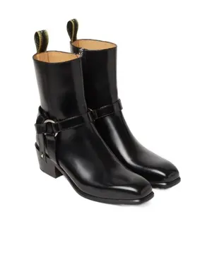 Fendi Square Toe Zip Up Boots