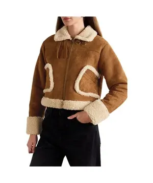 MOTHER Cropped Fleece Jacket
