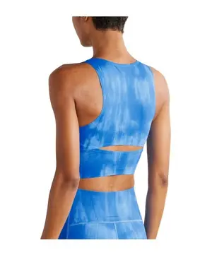 On Malibu Cropped Tie-dyed Stretch Recycled-jersey Tank