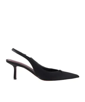 NEOUS Moriah Lace-trimmed Twill Slingback Pumps - No