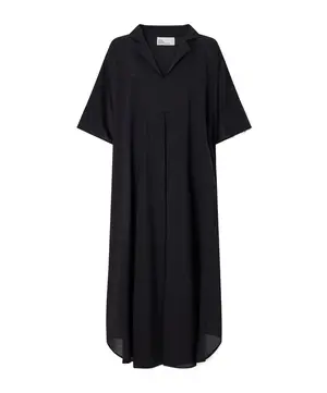 Lisa Marie Fernandez Lightweight Cotton Paneled Dress - Black