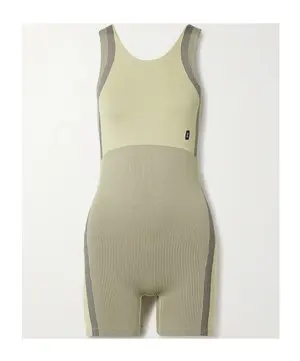 On Studio Ribbed Stretch Recycled Playsuit - No