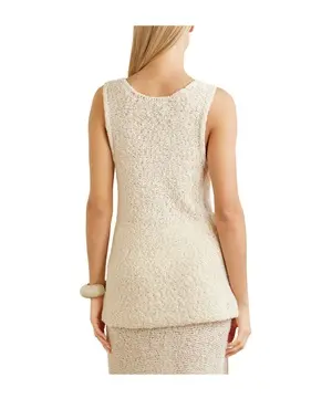 THE ELDER STATESMAN Cashmere And Linen-blend Tank