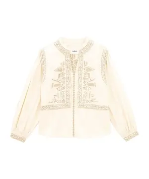 Ba&sh Embroidered Shirt - Ecru