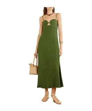 Johanna Ortiz Dream Spinner Cutout Maxi Dress - Green