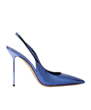 PARIS TEXAS Paris Texas Mirrored Leather Slingback Pumps