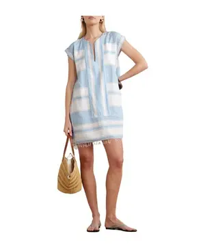 LEMLEM Fringed Striped Skirt