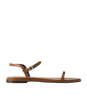 AeydĒ Nettie Leather Slingback Sandals - Brown